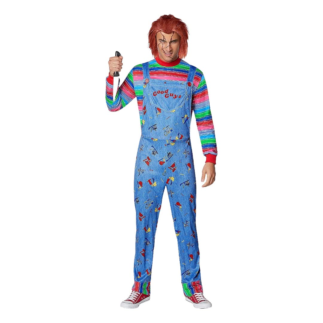 Amazon.com: Spirit Halloween Adult Chucky Costume (Deluxe Chucky (Mens ...