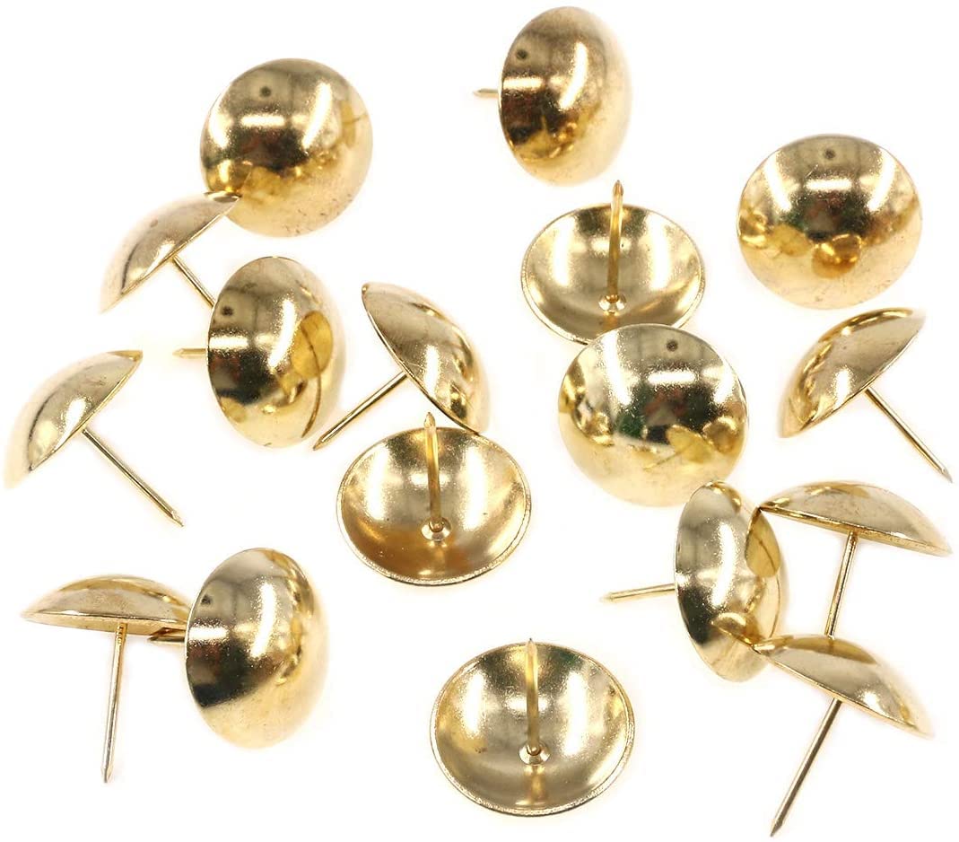 Rojdeal Golden Push Pin, Notice Board Pins Thumbtacks Pin Drawing Brass ...