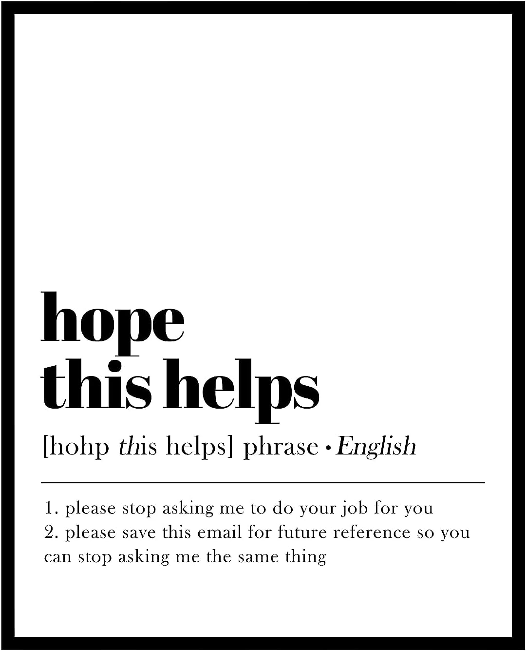 Amazon.com: Poster Master Dictionary Art Poster - Definition of Hope ...