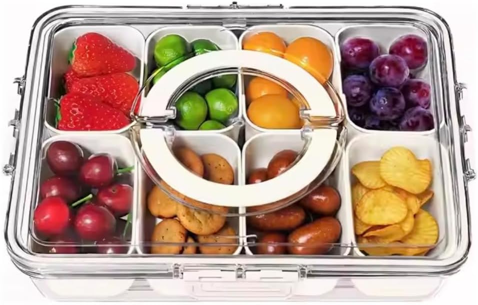 Amazon.com: WALLFID 2Pcs Snackle Box with Divider,Total 36 Compartments ...