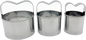 Amazon.com: 3-Piece Round Cookie Cutters Set with Handle - 2, 2.5, and ...