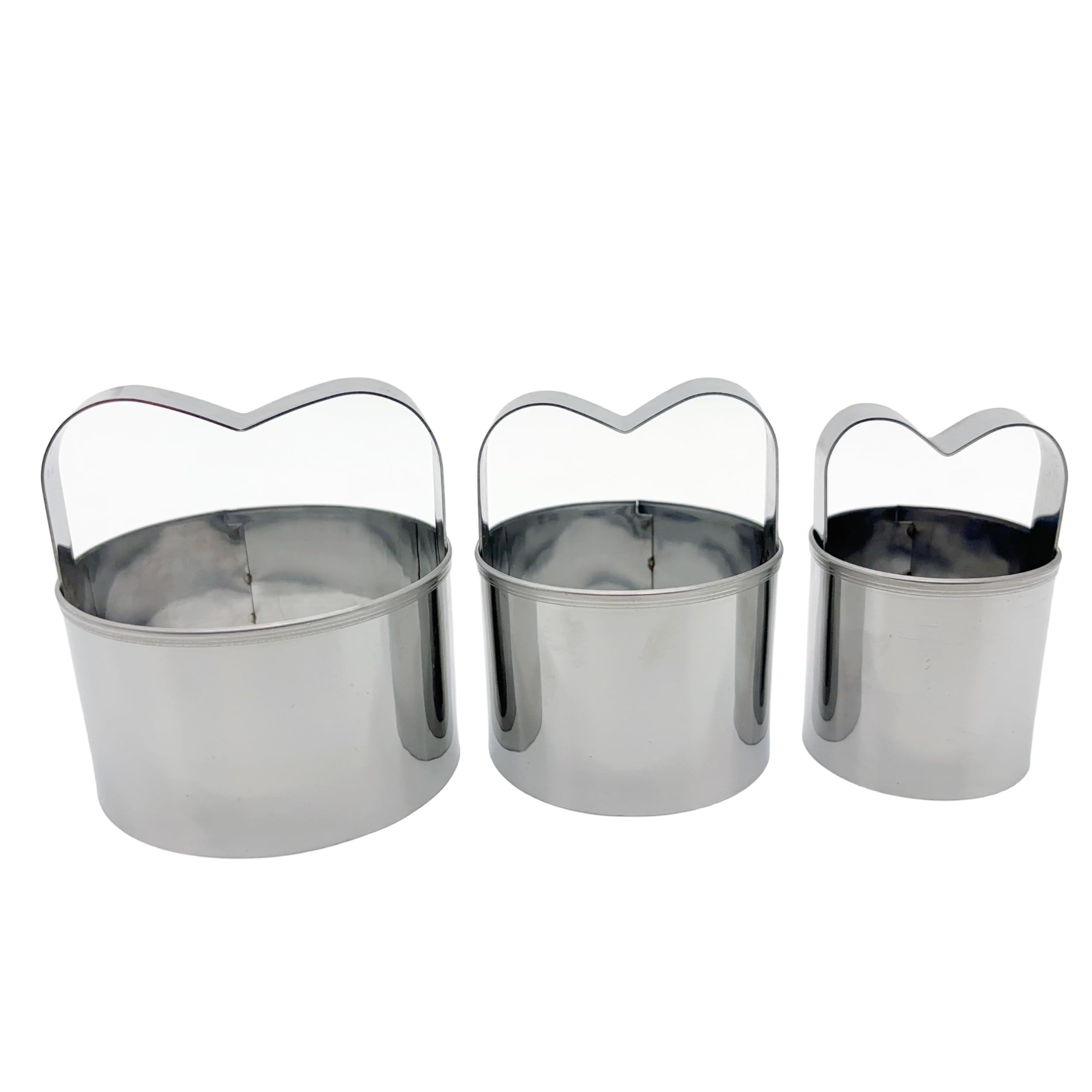 Amazon.com: 3-Piece Round Cookie Cutters Set with Handle - 2, 2.5, and ...