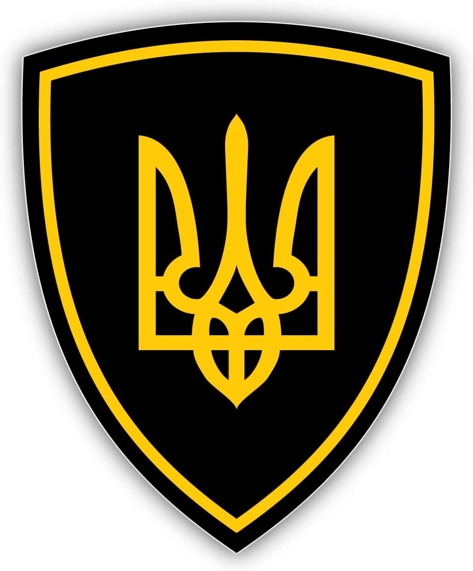 Amazon.com - Ukrainian Coat of Arms Trident Shield Vinyl Sticker Decal