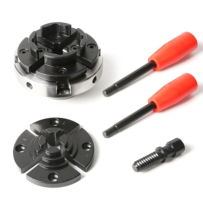 Buy FJL FORCE Wood Lathe Chucks 4-Inch, 4-Jaw Self-Centering Keyed Wood ...