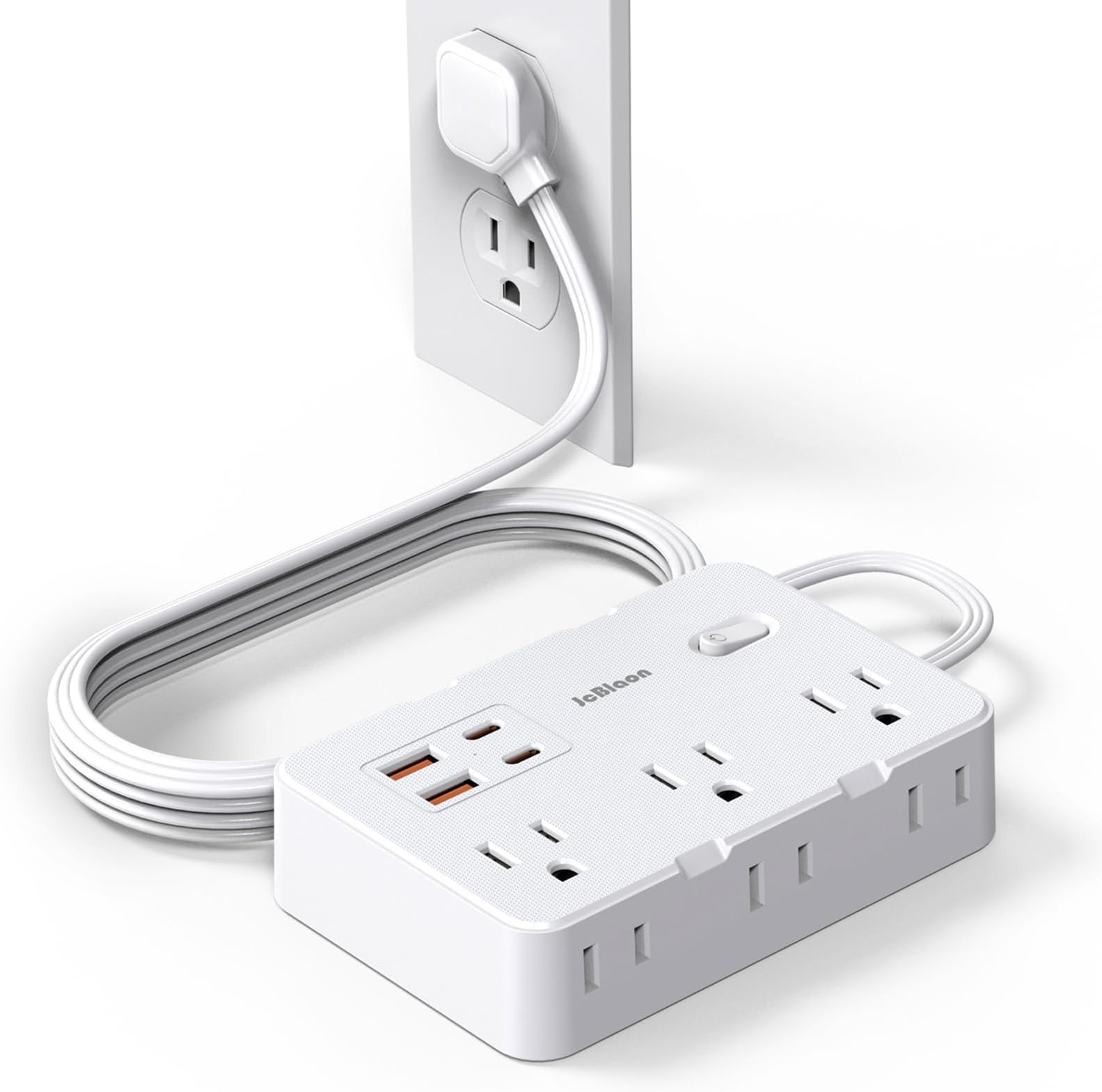 Amazon.com: Power Strip Surge Protector - 8 Outlets with 4 USB (2 USB C ...