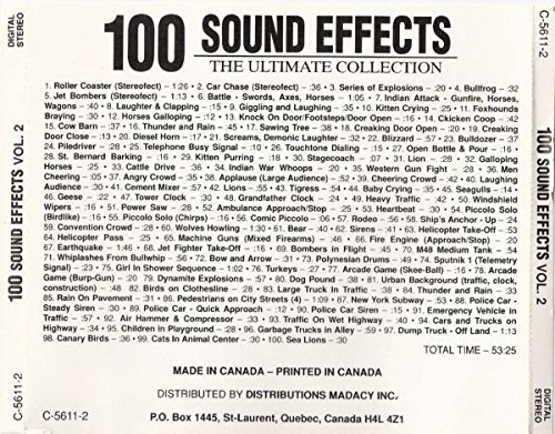 unknown - 100 Sound Effects: The Ultimate Collection Volume 2 [AUDIO CD ...