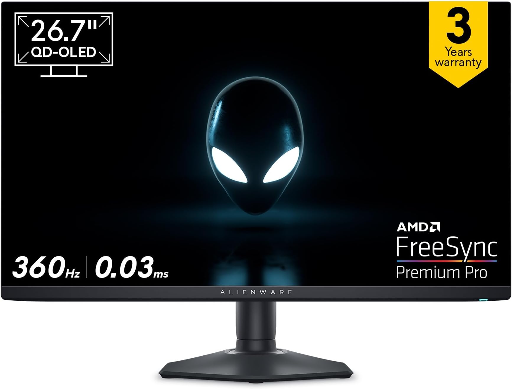 Alienware AW2725DF Gaming Monitor 26.7-Inch 360Hz(N 03Ms AMD FreeSync ...