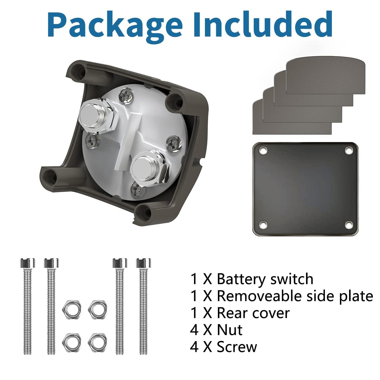 Snapklik.com : Battery Disconnect Switch 12V Master,12V-48V Battery ...