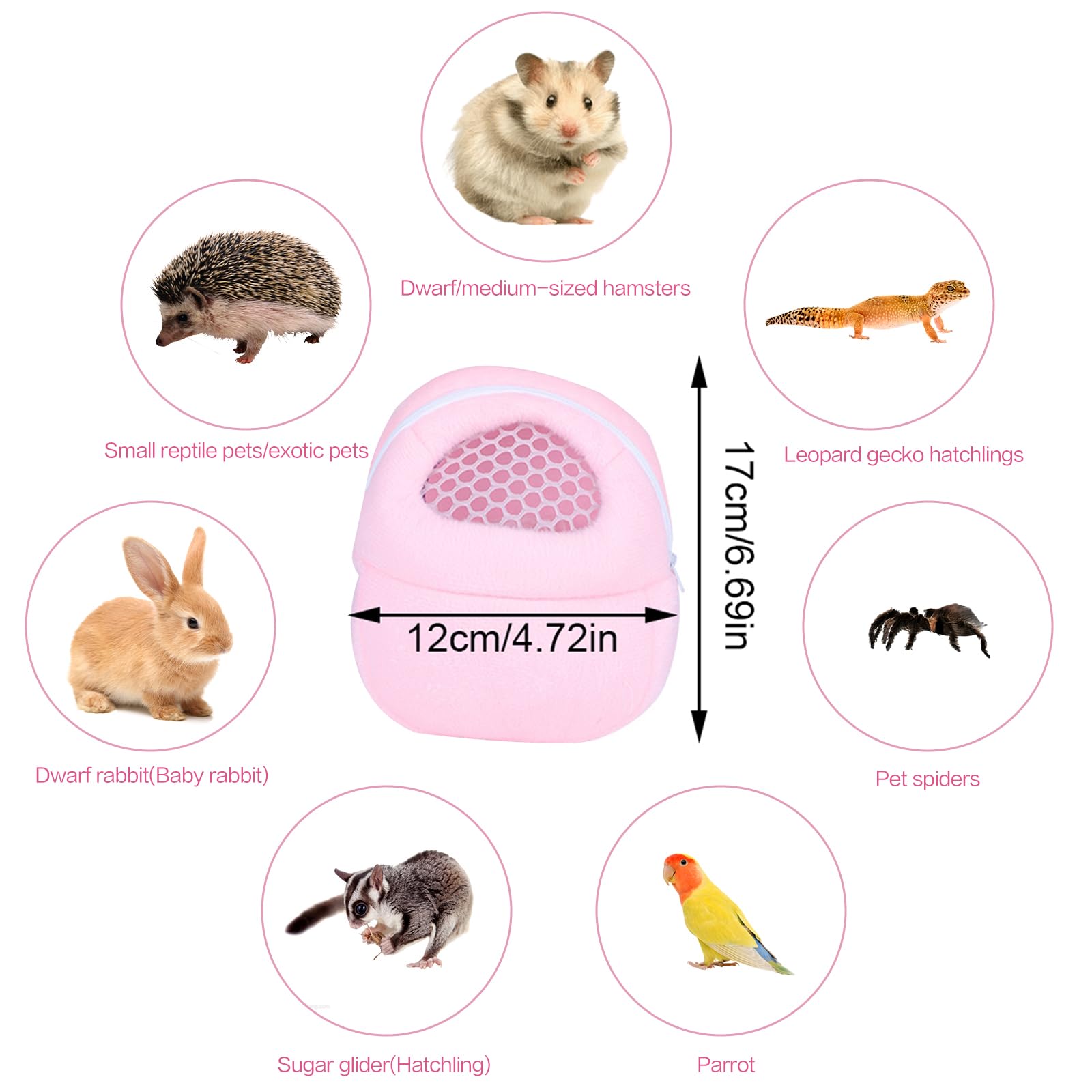Snapklik.com : Hamster Travel Carrier Wearable Hamster Carry Pouch ...