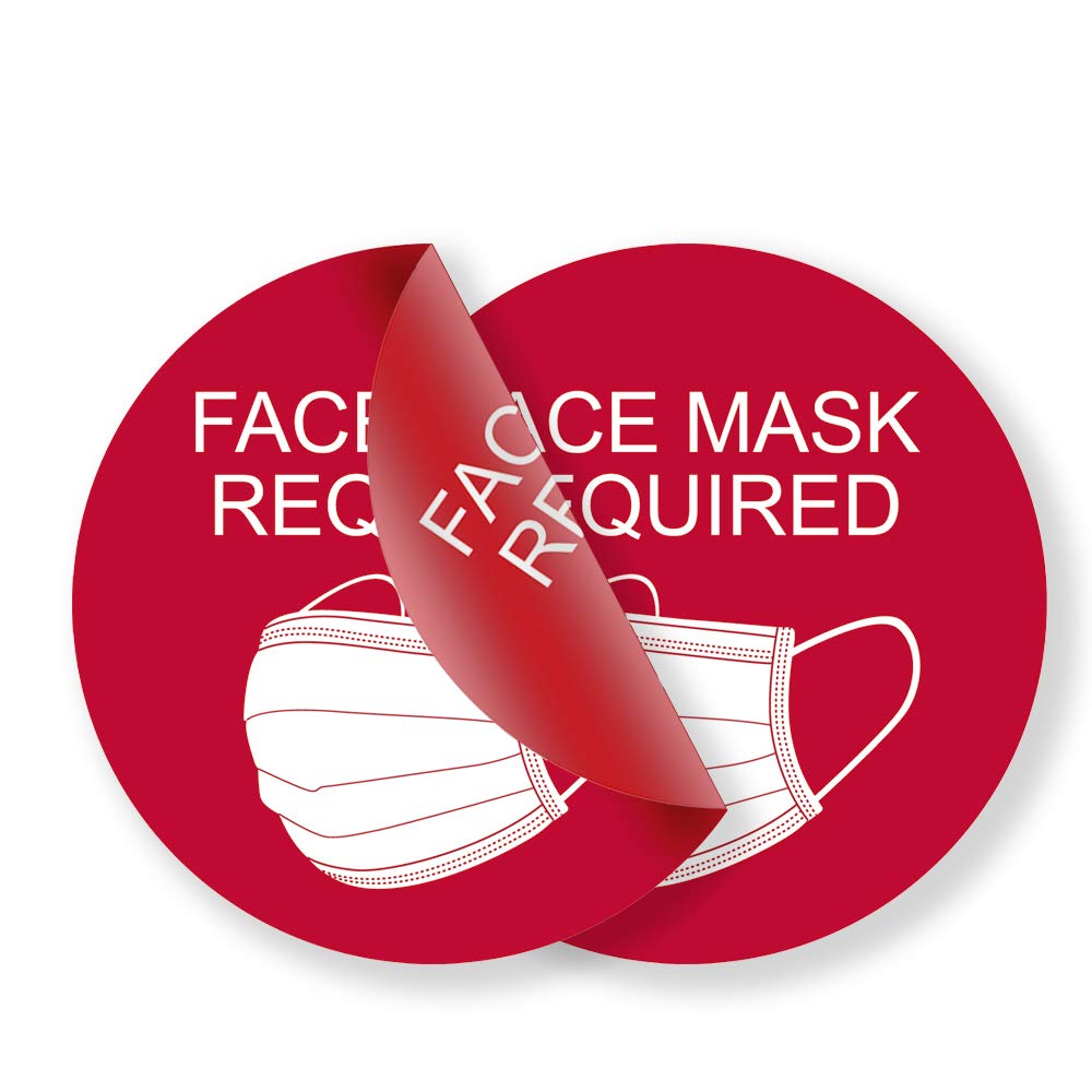 Buy Double Sided Wear Face Mask Required Sign for Businesses 8 Inches buy-double-sided-wear-face-mask-required-sign-for-businesses-8-inches