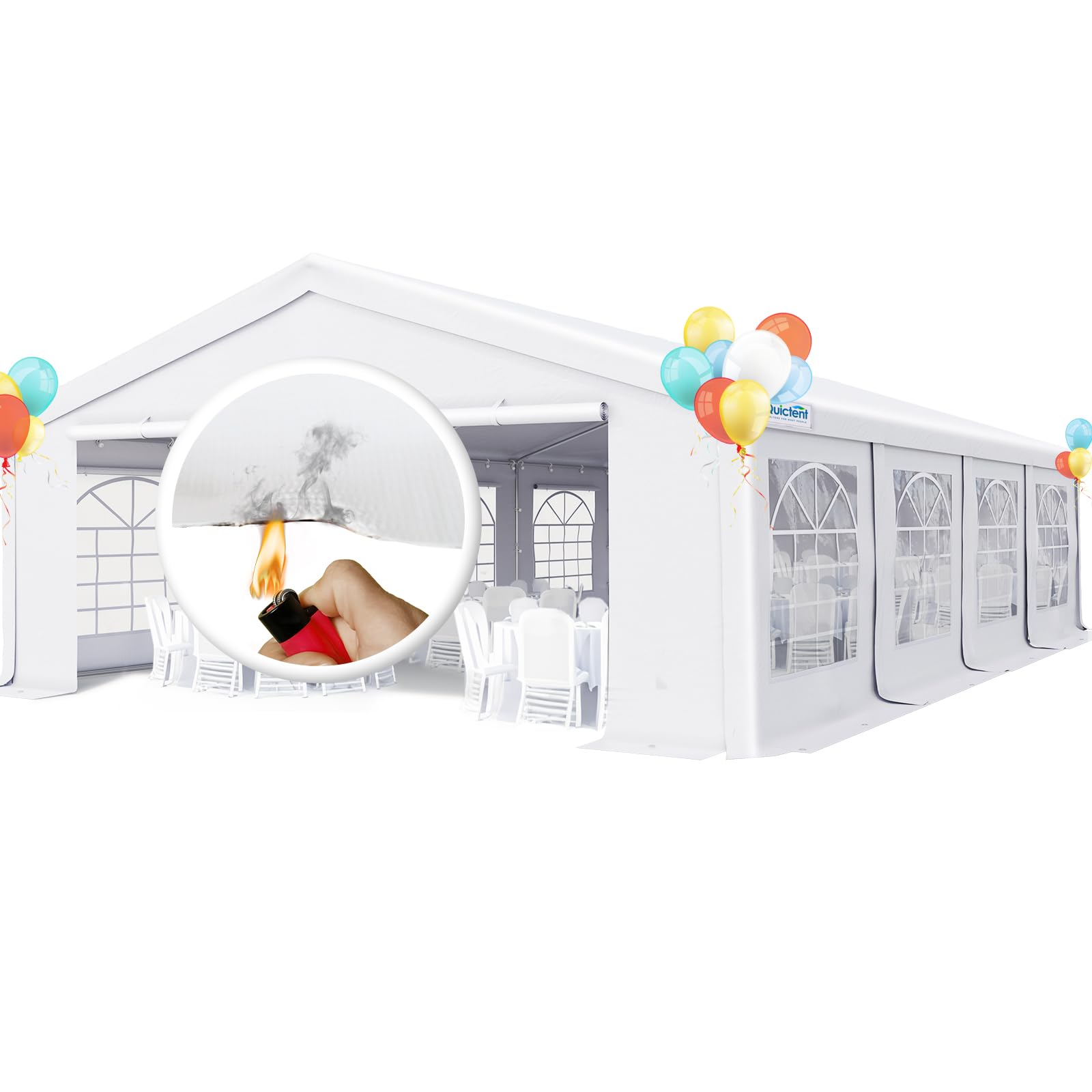 Amazon.com : Quictent 20x30 Party Tent Heavy Duty Upgrade PVC Fire ...