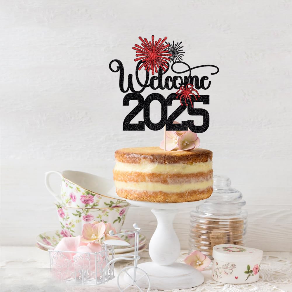 Snapklik.com : Welcome 2025 Cake Topper,2025 Happy New Year Cake ...