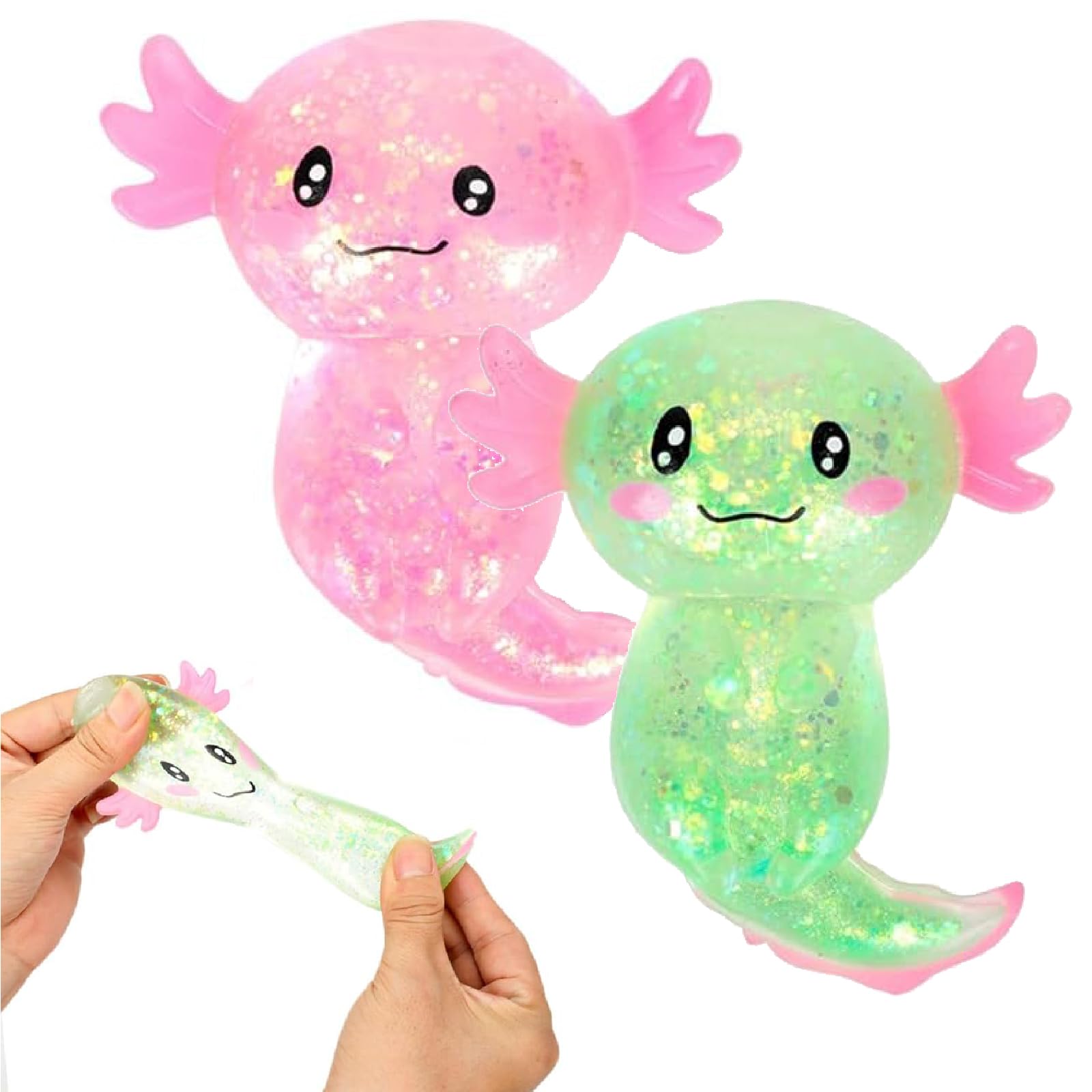 2 PCS Axolotl Squishy, Axolotl Toy, Axolotl Gifts, Soft Squeeze Fidget ...