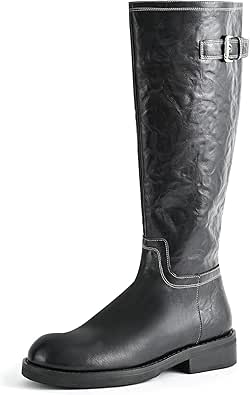 Amazon.com | SICARE Women's Knee High Wide Calf Platform Riding Boots - Side Zipper, Buckle ...