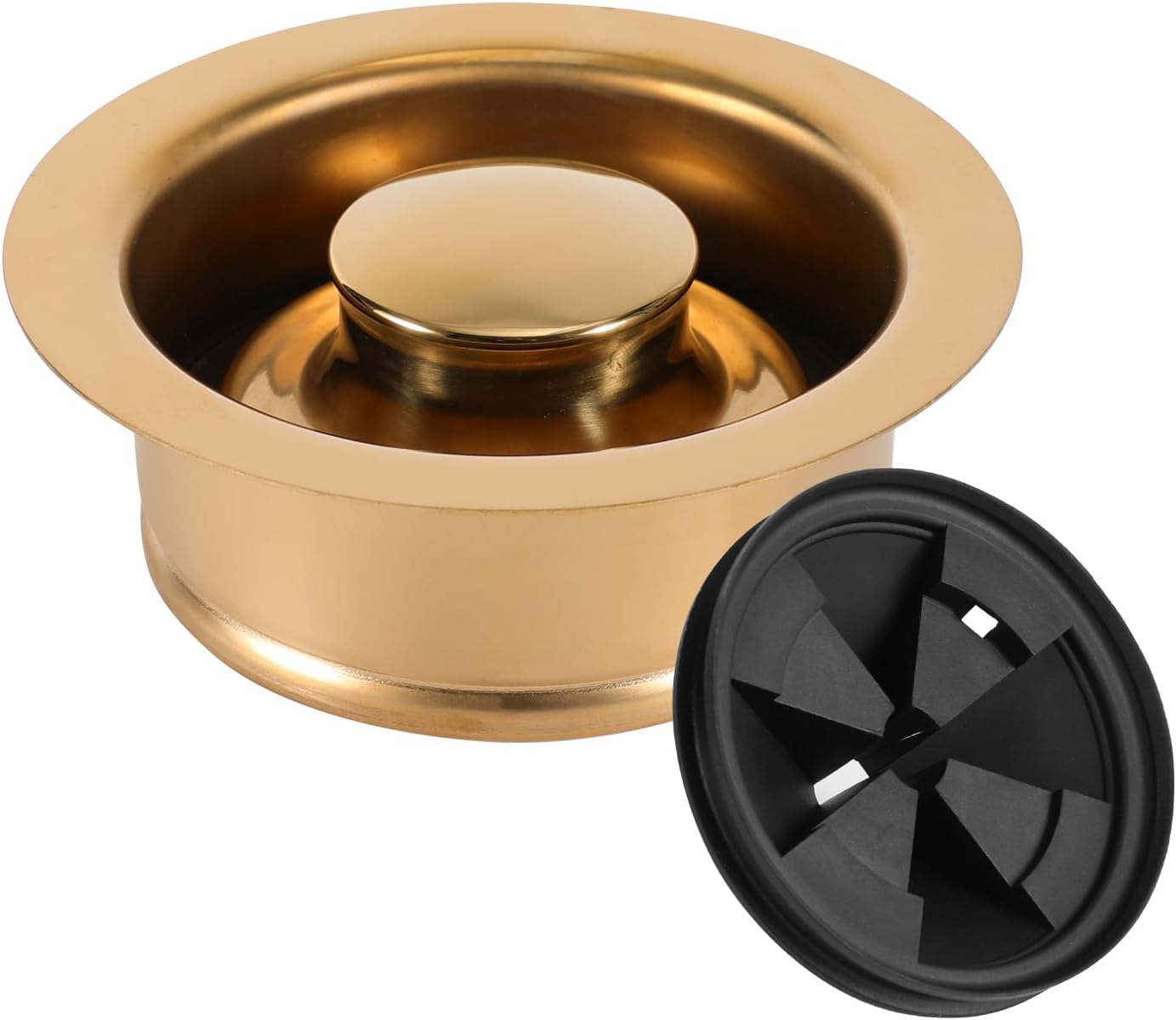 Norme 5 Pcs 3-1/2 Inch Gold Kitchen Sink Drain Strainer Assembly ...