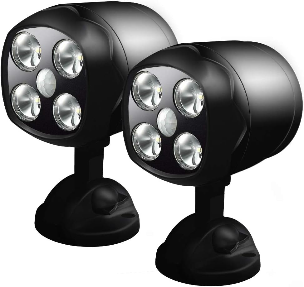 Amazon.com: Ambaret Battery Motion Sensor Light Outdoor, 600 Lumen ...