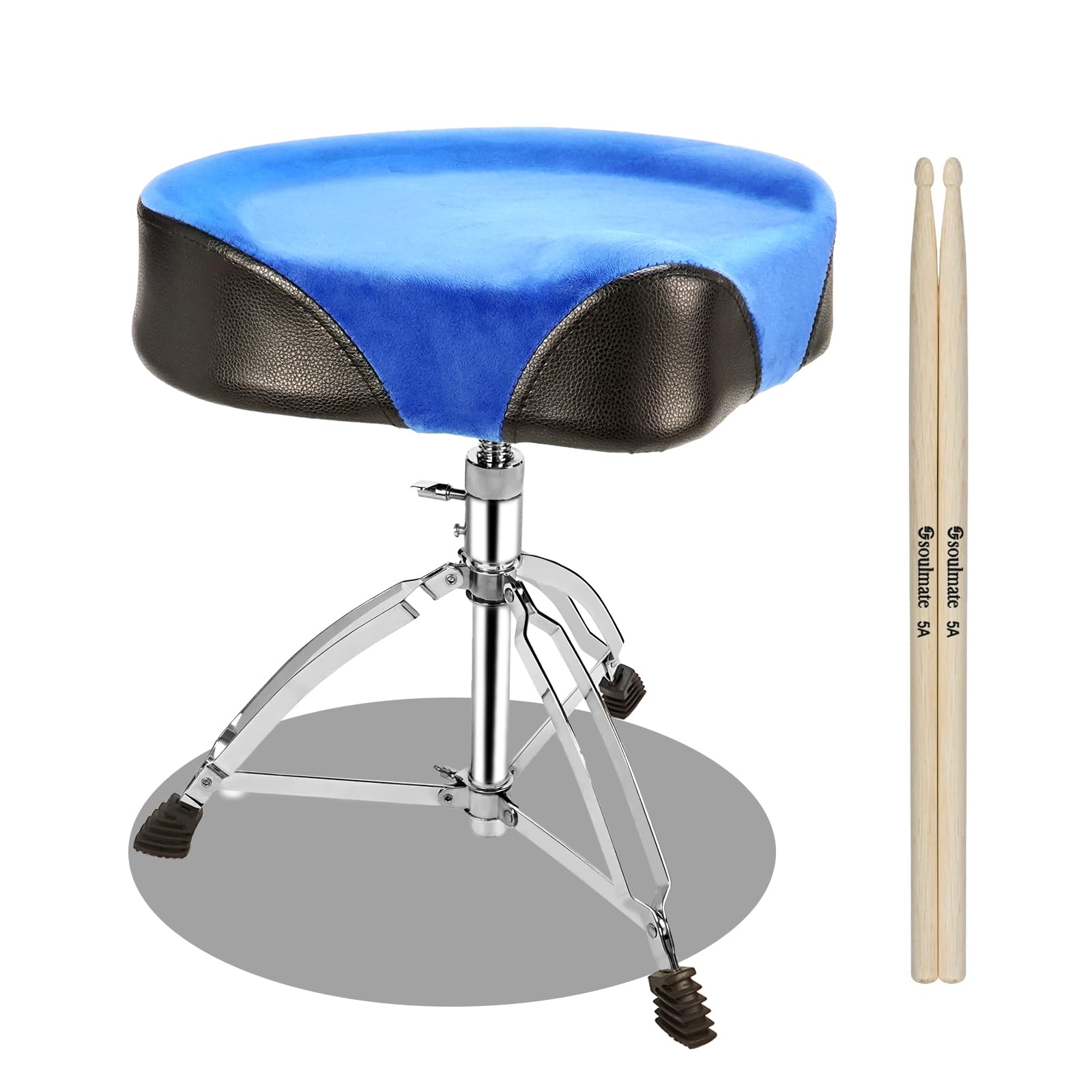 Snapklik.com : Soulmate Drum Throne Adjustable Height, Drum Stools Rotatable Padded Motorcycle ...