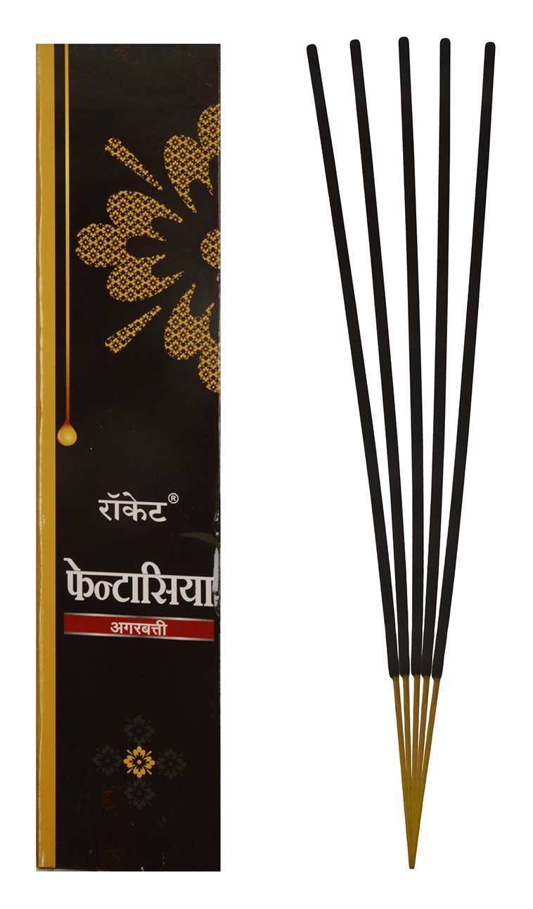 Rocket Bamboo Rocket Fantasia Agarbatti (24 cm, 18 Grams, Black, Pack ...