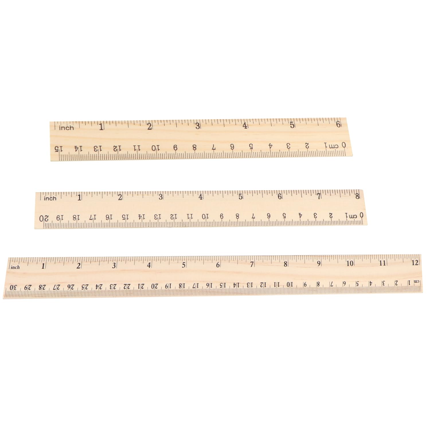 3 Pack Wooden Ruler 12 inch 8 inch and 6 inch Wooden Philippines | Ubuy