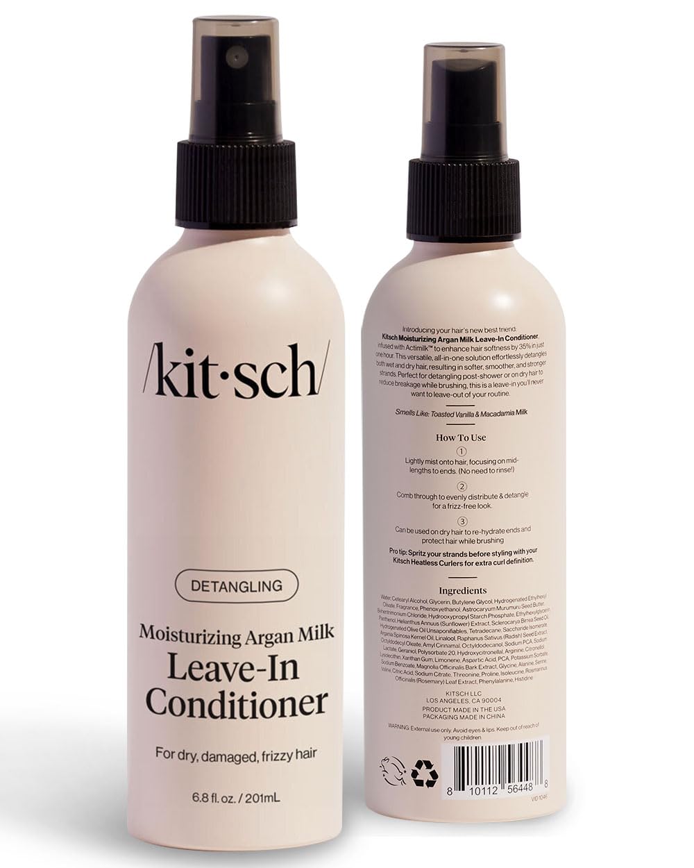 Amazon.com : Kitsch Argan Milk Leave-In Conditioner - Hydrating ...