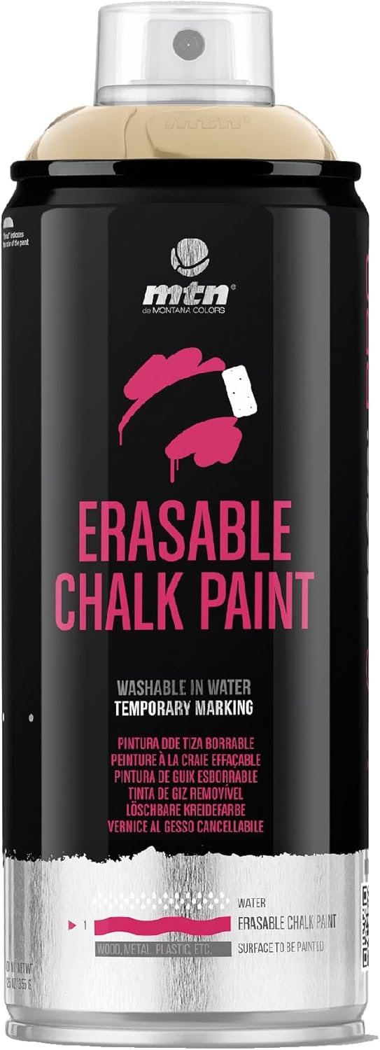 Montana Colors MTN Pro Erasable Chalk Spray Paint - Water-Based Paint ...