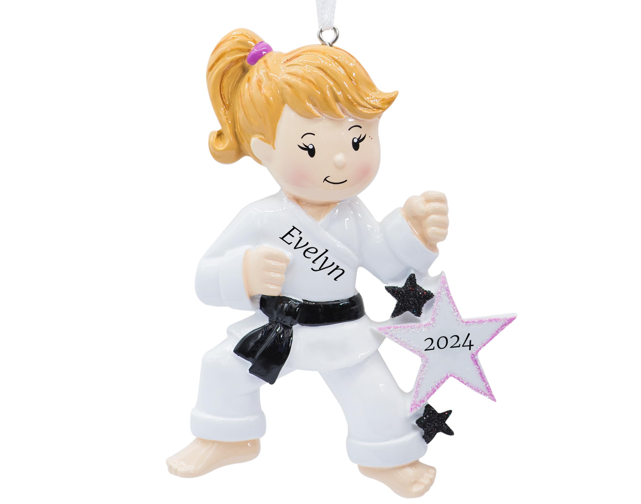 Amazon.com: Personalized Karate Christmas Ornament 2024 | Custom Girl ...