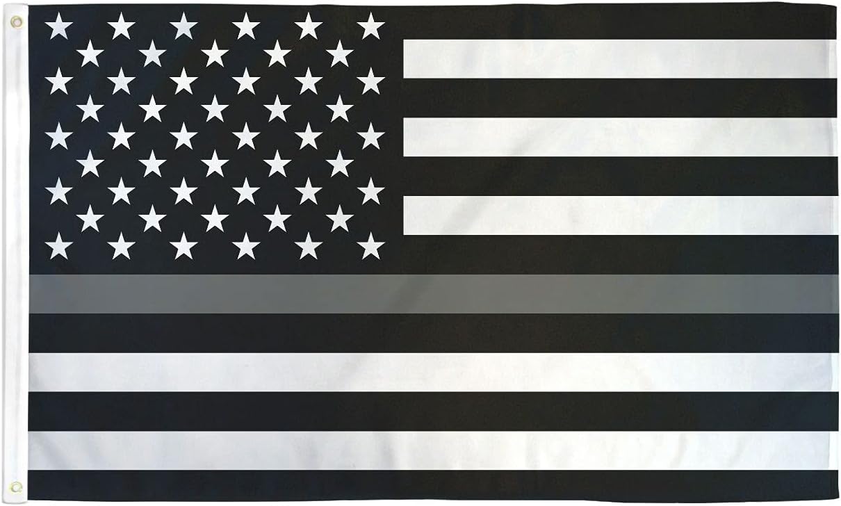 Amazon.com : AZ FLAG - Usa Thin Gray Line Flag - 3x5 Ft - 100D ...