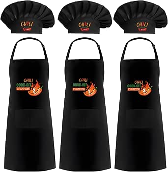 Amazon.com: YEXEXINM 6 Pcs Chili Cook off Apron Chili Cook off Medals ...
