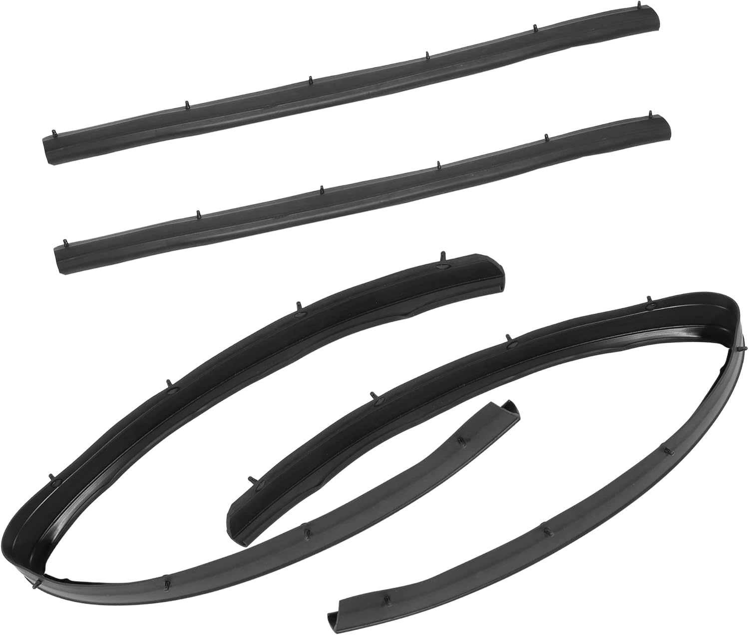 X AUTOHAUX 4pcs Front Rear Inner Outer Car Window Sweep Felt Trim ...