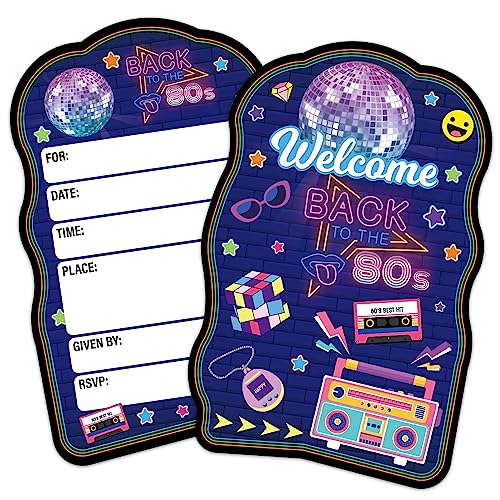 Eye-Catching 1980s Party Invites - 80s Heaven
