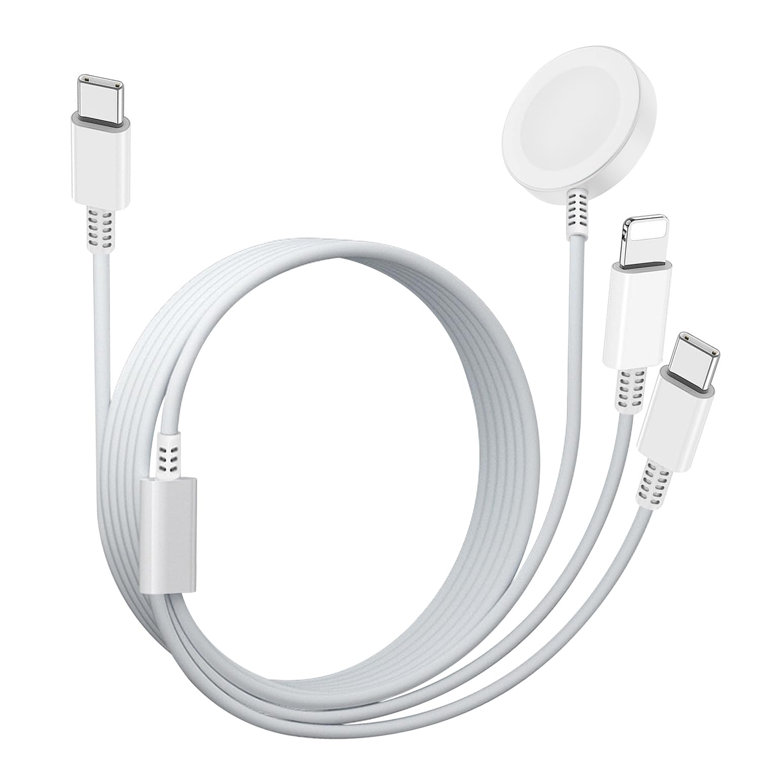 Charger Cable for A-pple Watch Upgraded 3 in 1 USB C Fast iPhone Watch ...