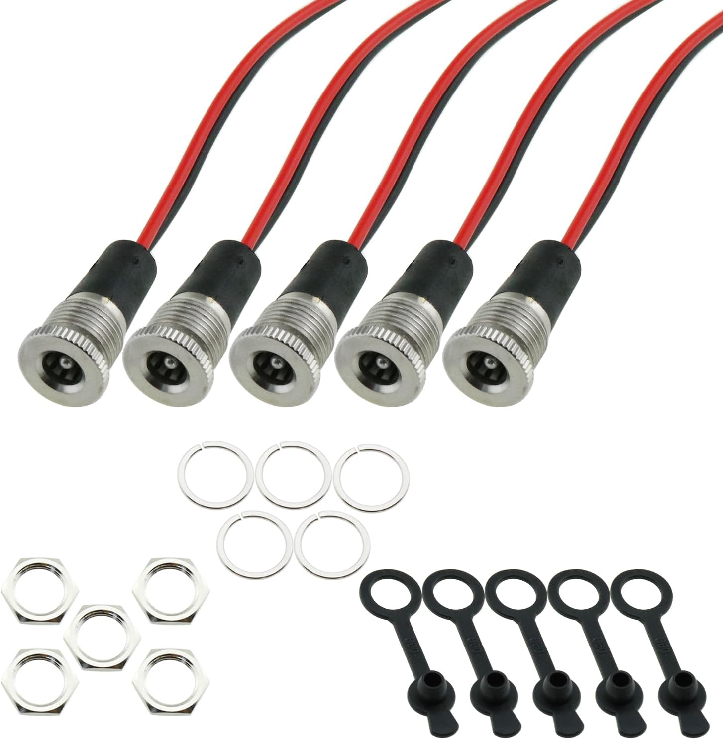 Amazon.com: Heyous 5PCS 5.5x2.1mm 10A DC-099 Power Jack Cord Socket ...