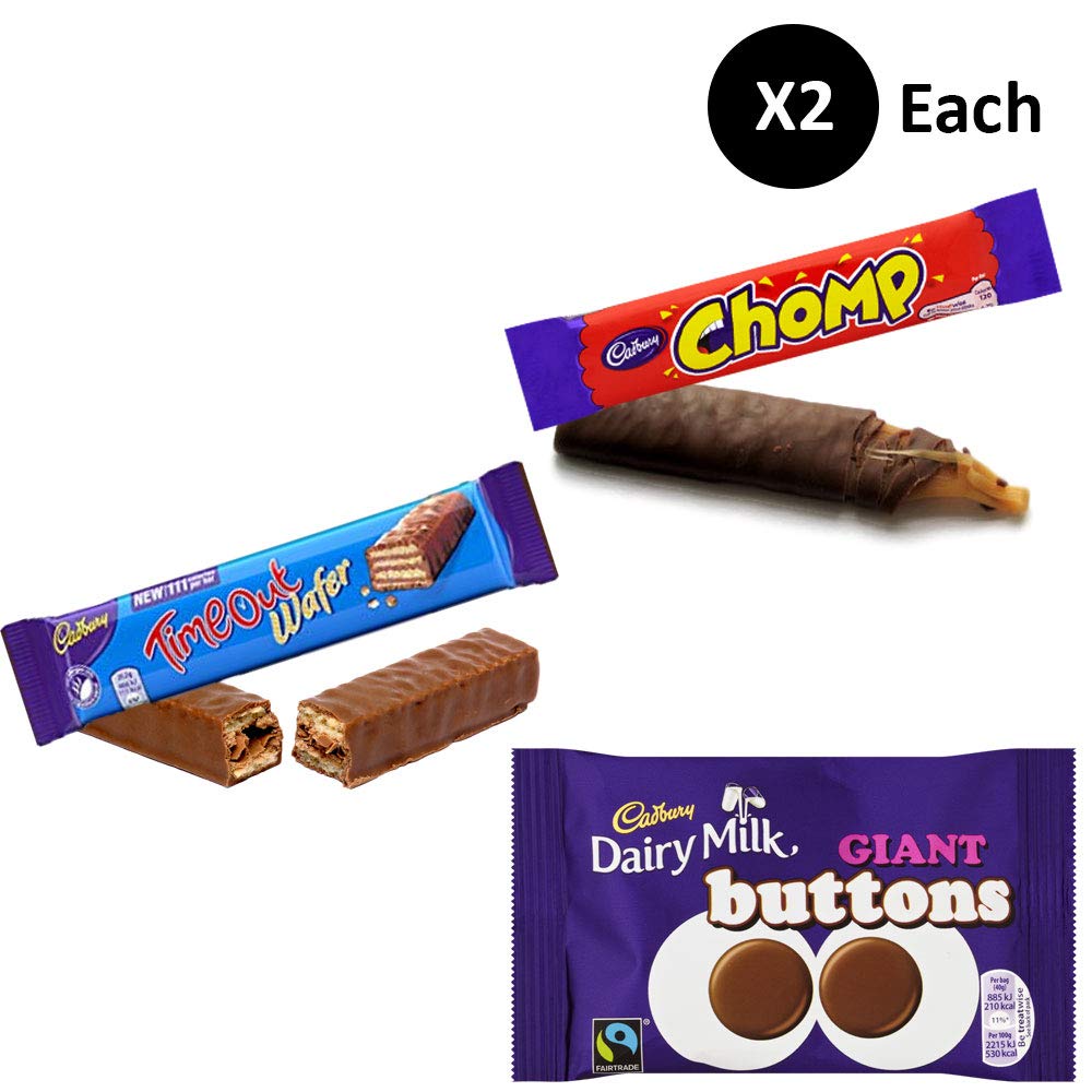 Buy Cadburys Timeout + Cadbury Chomp + Cadbury Giant Buttons | 2 of ...