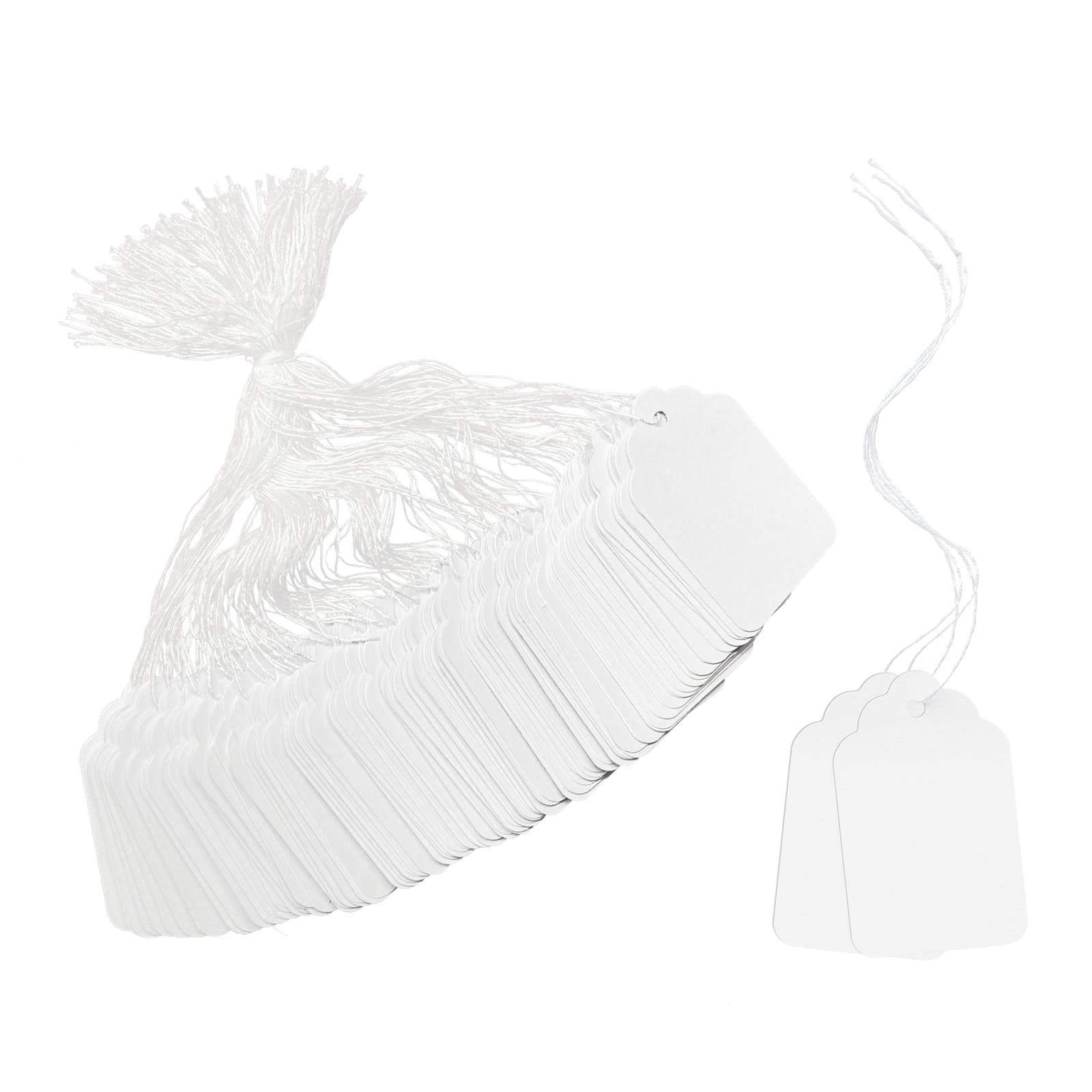 Amazon.com : ZUFECY 100Pcs Marking Tags White Price Tags, 1.9 × 1.2 ...