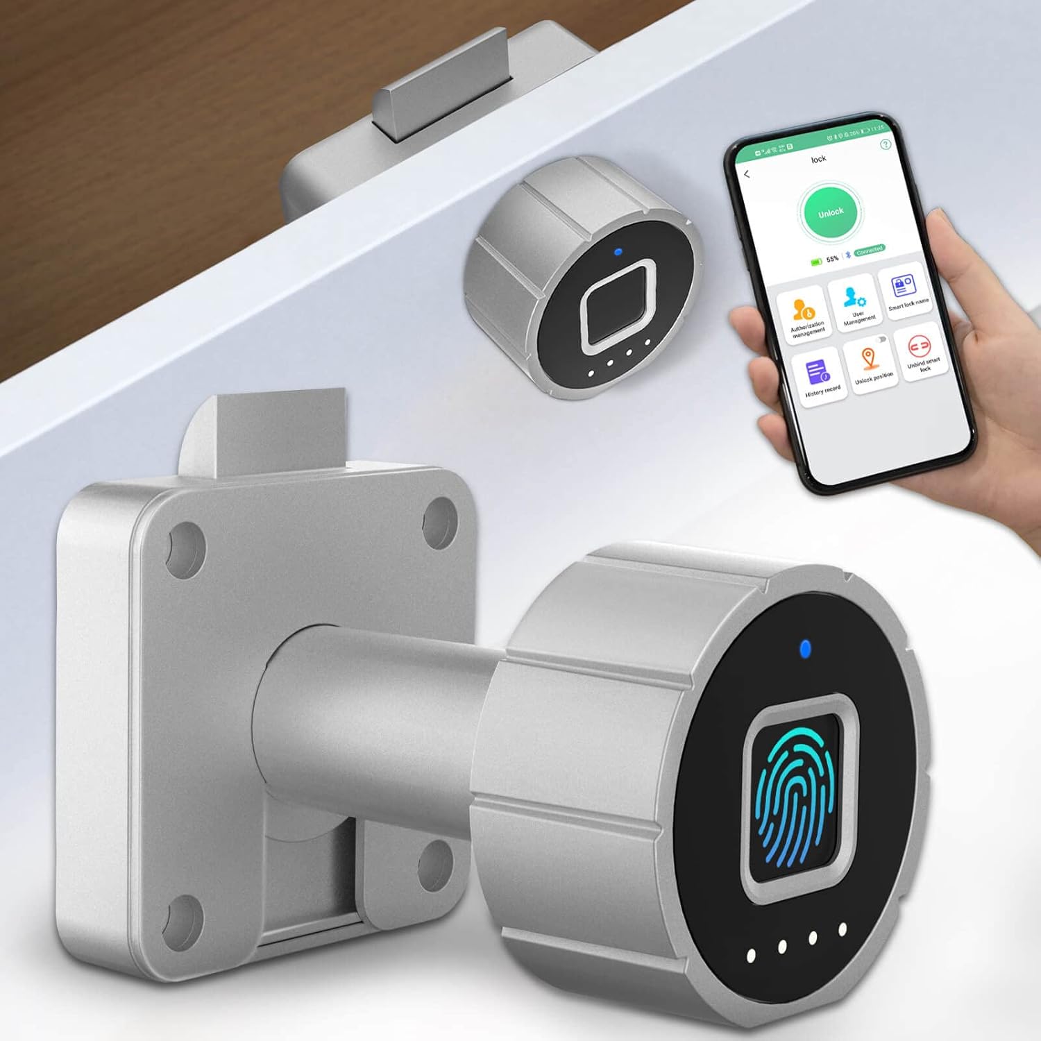 eLinkSmart Fingerprint Cabinet Lock, Child Safety Baby Proofing ...