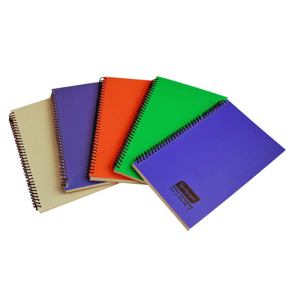 Neelgagan Series 5 Subject Spiral Notebook, Pack of 5, 200 Pages ...