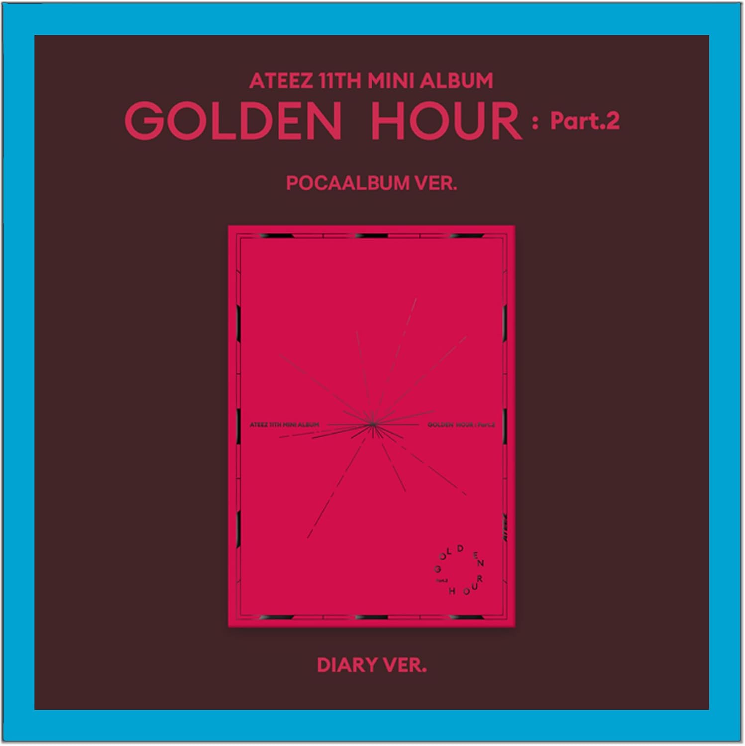 Amazon.com: ATEEZ GOLDEN HOUR : Part2 11th Mini Album (POCAALBUM VER - Diary Ver) : Home & Kitchen