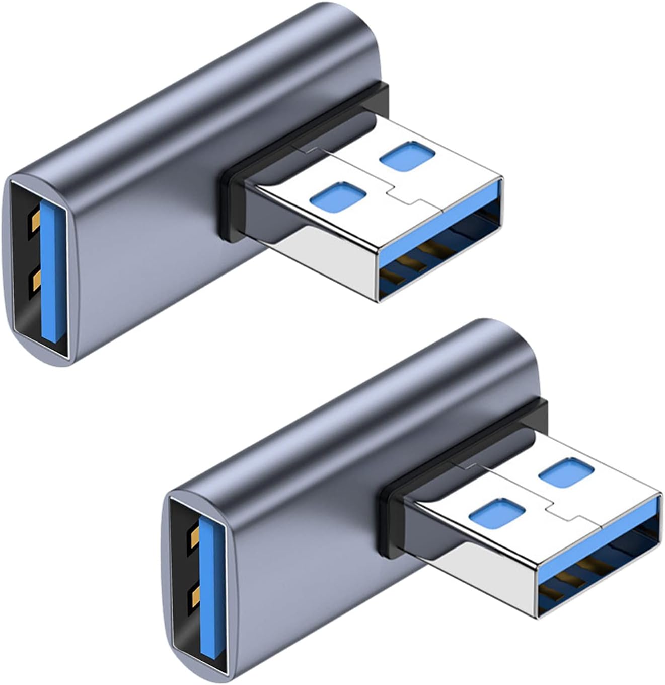 Amazon.com: 90 Degree USB Adapter (2-Pack) Left Angle USB 3.1 Male to ...