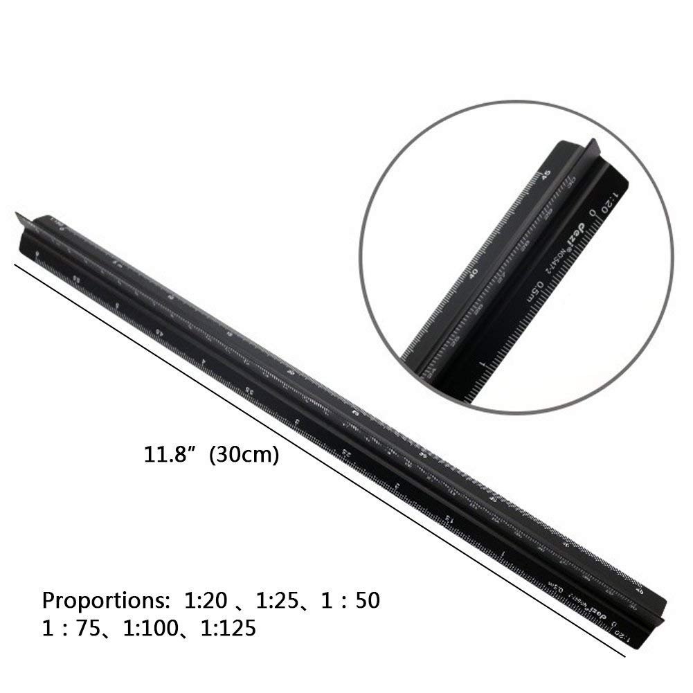 Snapklik.com : 12 Inch Architect Scale Ruler, Aluminum Metric ...