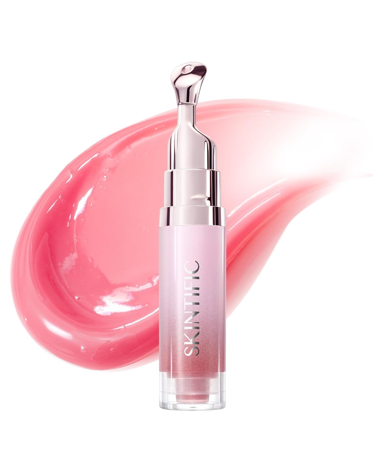 Amazon.com : SKINTIFIC Peptide Brightening Lip Serum, Hydrating & Plumping Tinted Lip Gloss ...