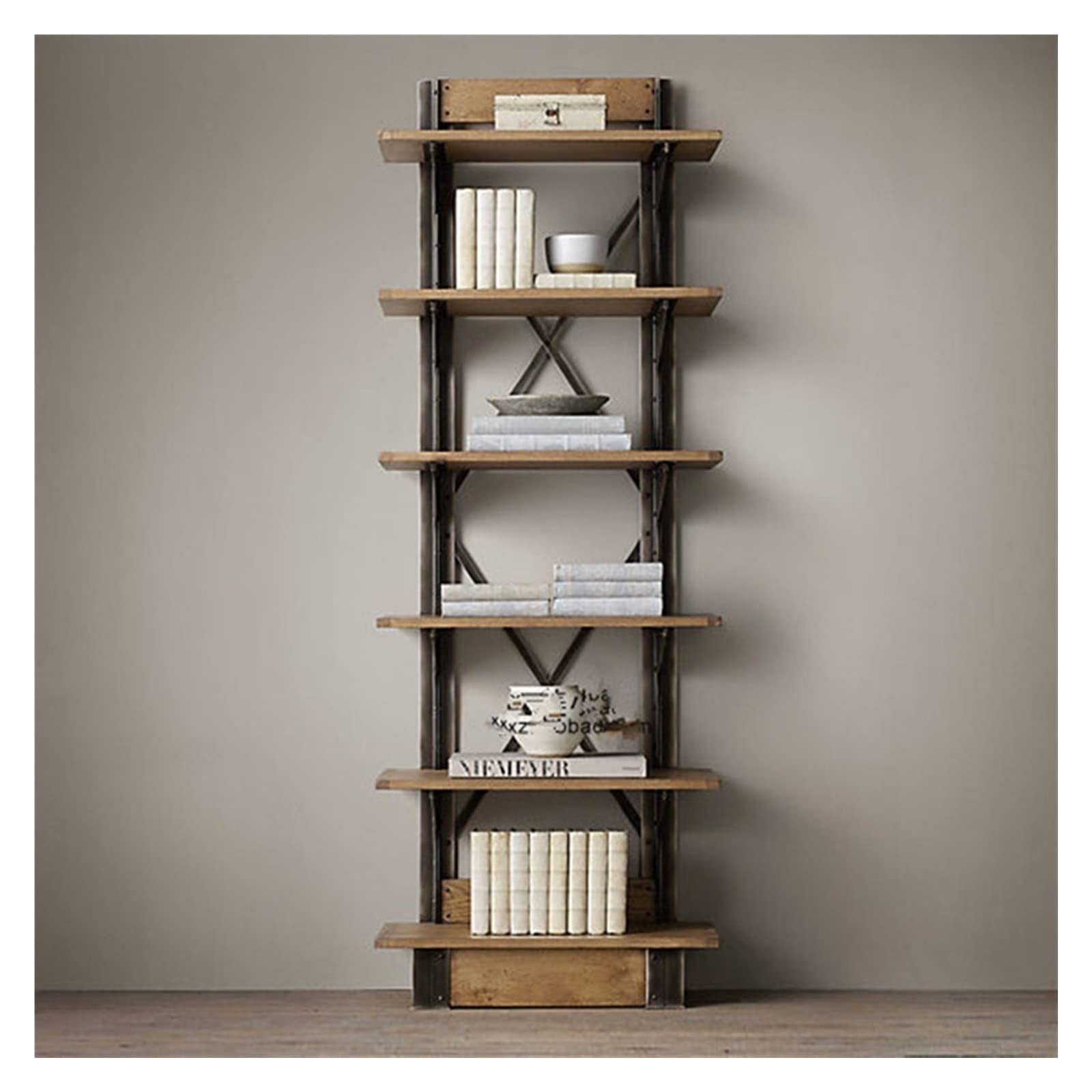 Amazon.com: KIRANDY Solid Wood Display Cabinet Background Rack, Storage ...