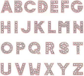 Amazon.com: 130pcs A-Z Full Rhinestones 8mm Slide Alphabet Letters for ...