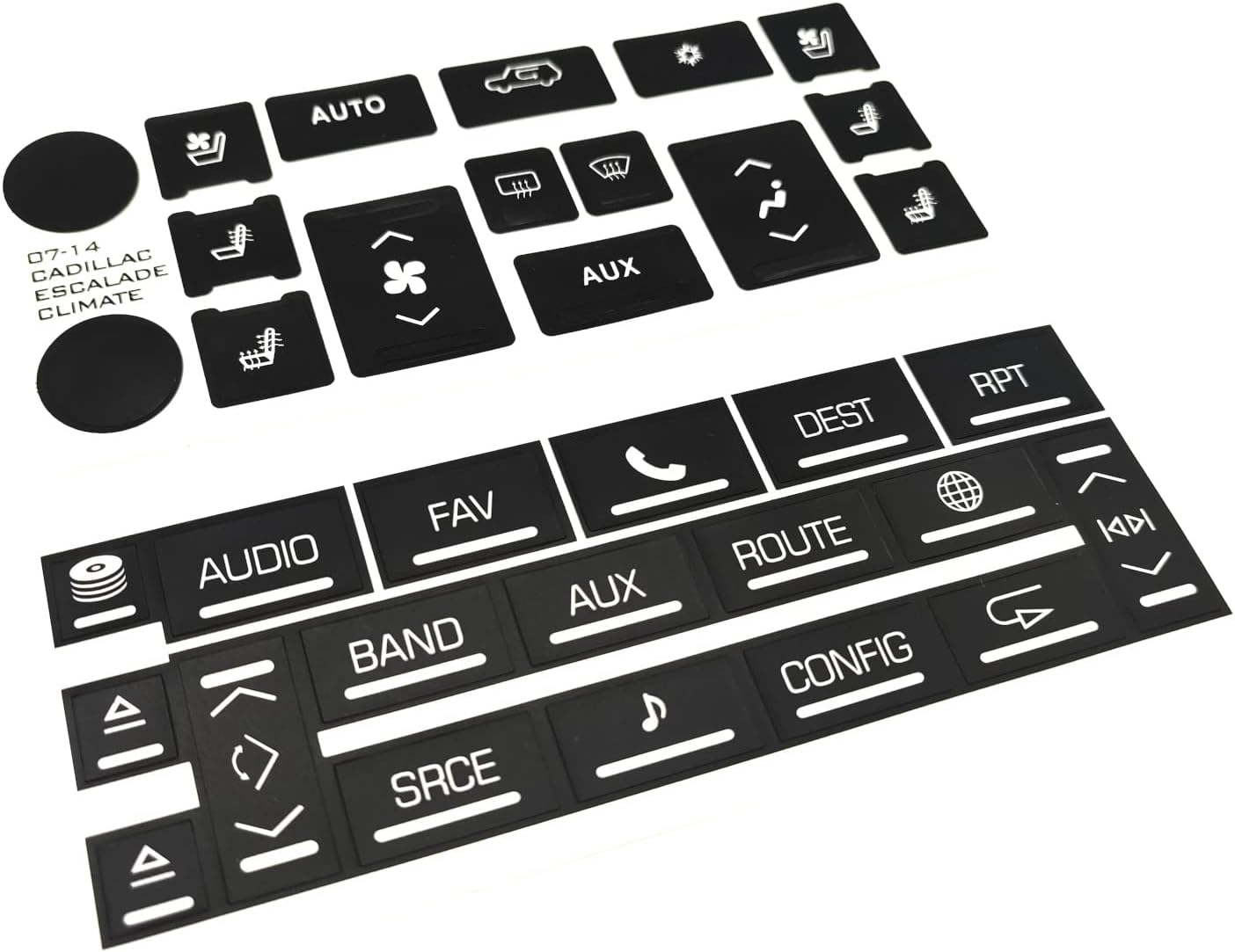 Amazon.com: AtticZone AC Radio Button Stickers Dash Repair Decals ...