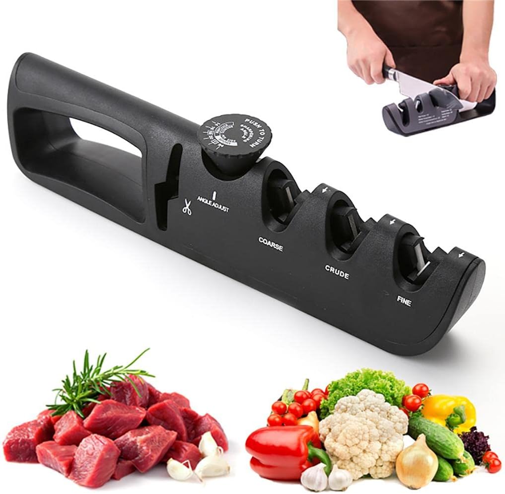 Amazon.com: Professional Knife Sharpener,Knife Sharpener 4-in-1 Knife ...