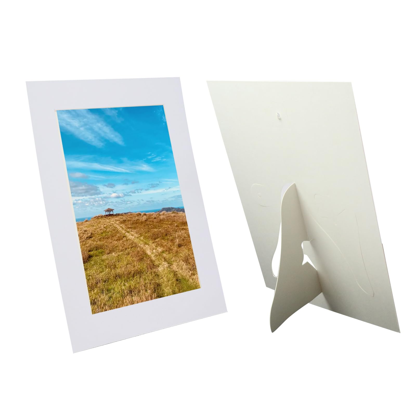 Mewutal 10 pcs White Paper Picture Frames with Easel 6"x8" Paper Photo ...