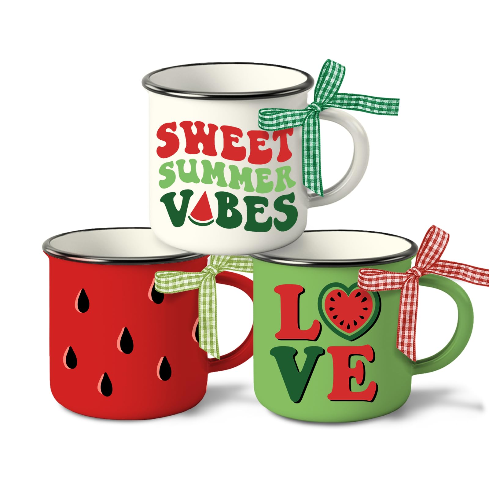 Summer Watermelon Mini Coffee Mug Set of 3, Sweet Summer Vibes Mini ...