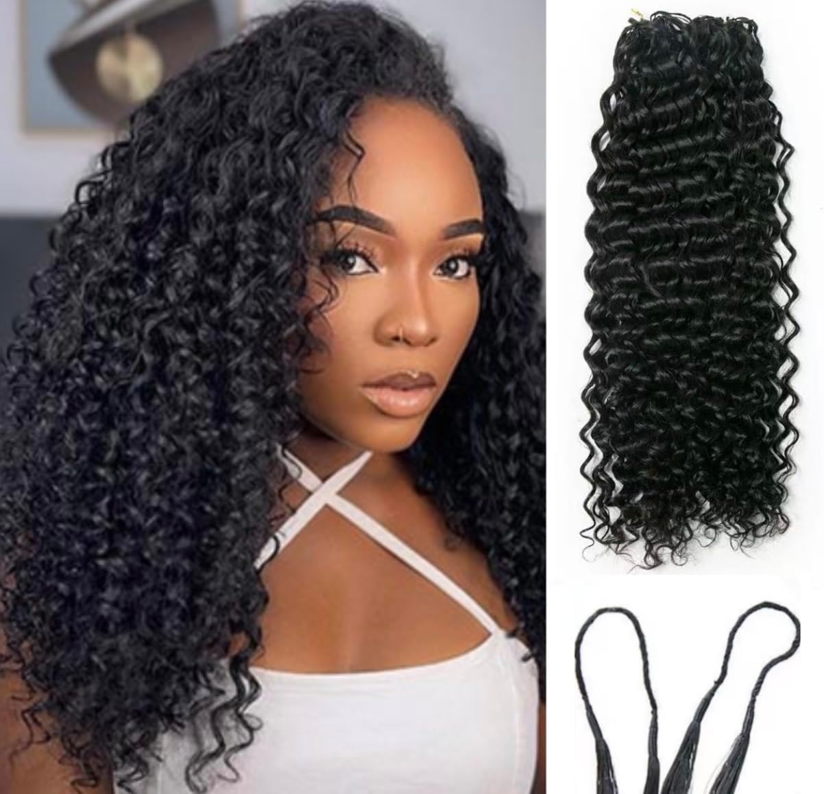 Amazon.com : Water Wave Crochet Human Hair Knotless Pre-Separated ...