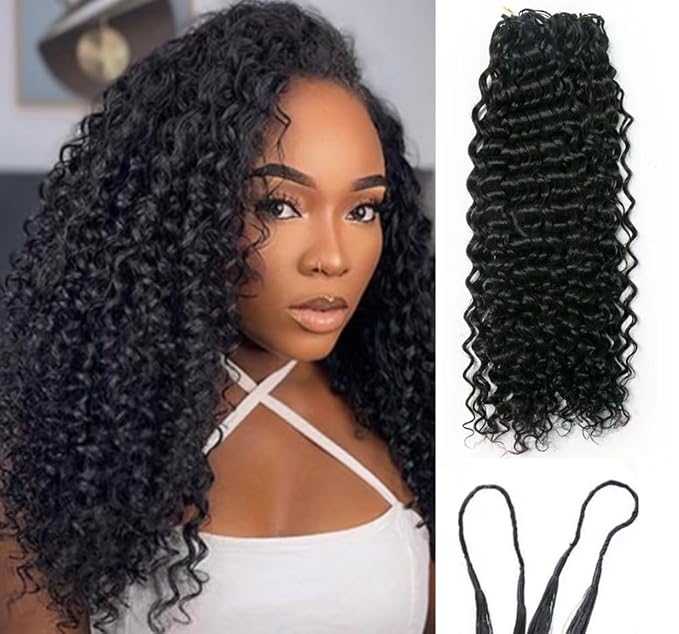 Amazon.com : Water Wave Crochet Human Hair Knotless Pre-Separated ...