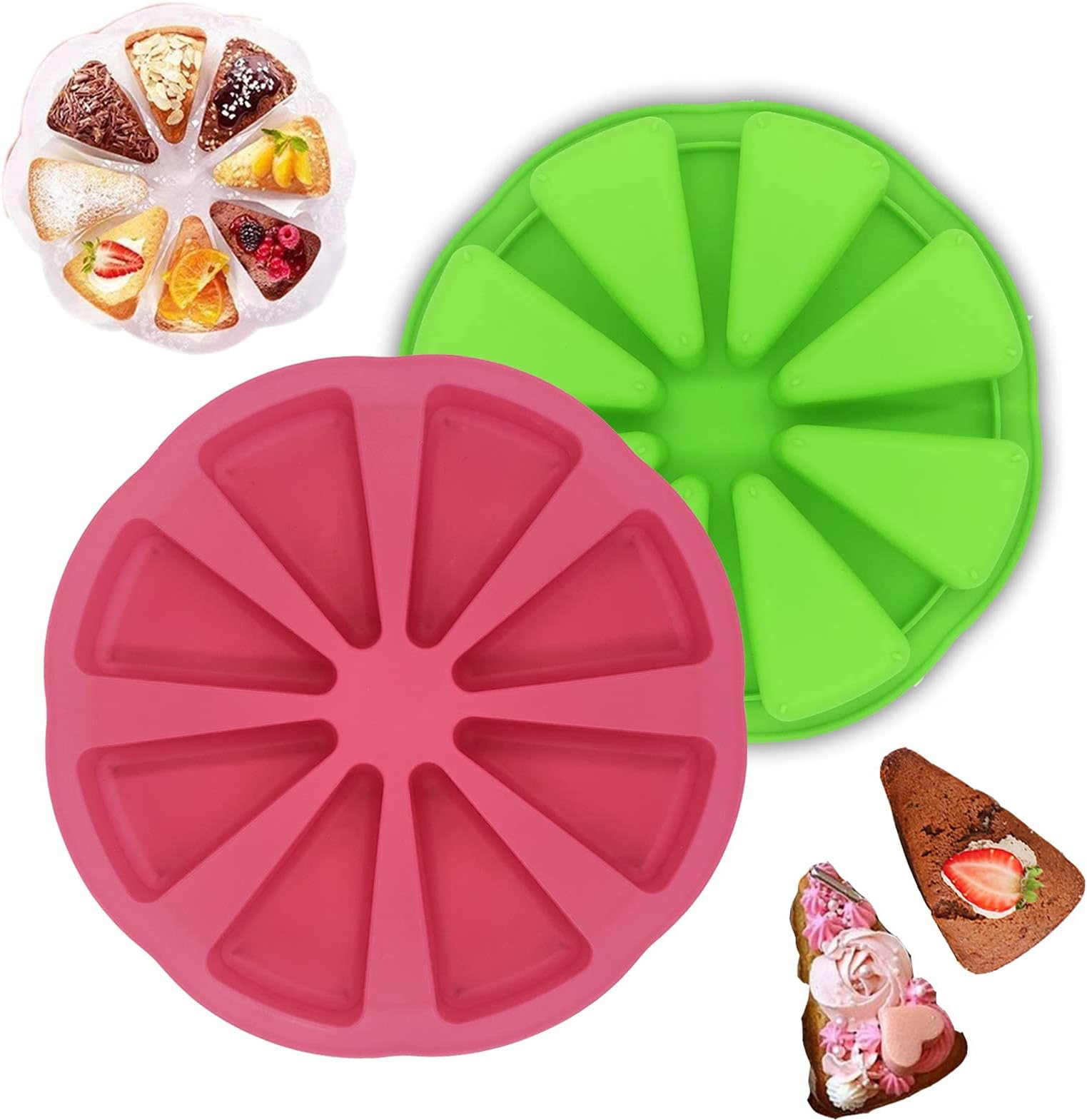 AOI Silicone Bake Ware Große Form für Kuchen, dreieckig, rund, 27 x 27 ...