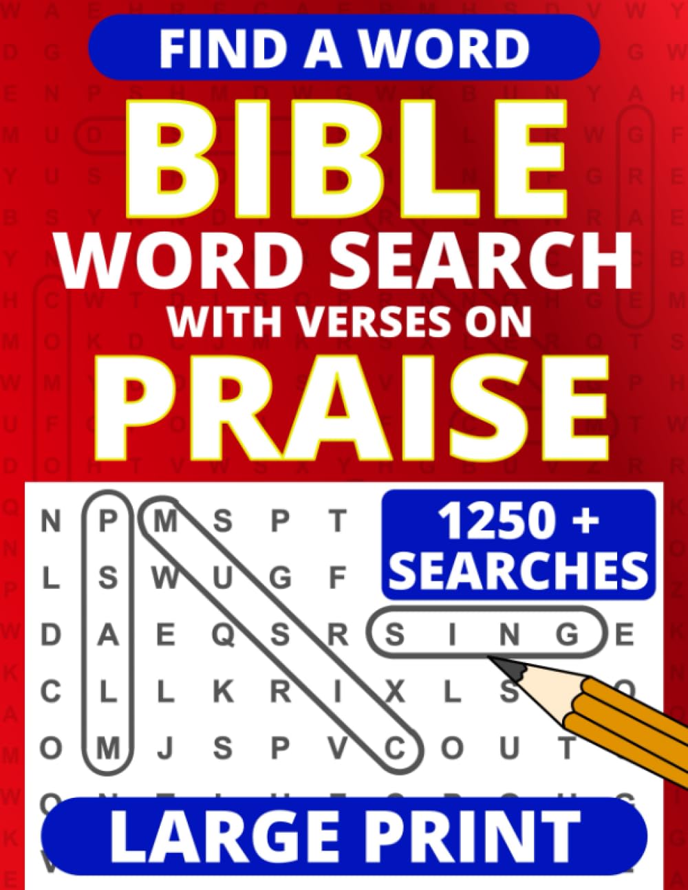 Large Print Bible Word Search – with Verses on Praise (Large Print ...
